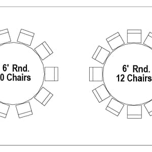 Stylish 6' Round Table for Rental | Event Rents