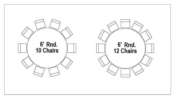 Stylish 6' Round Table for Rental | Event Rents