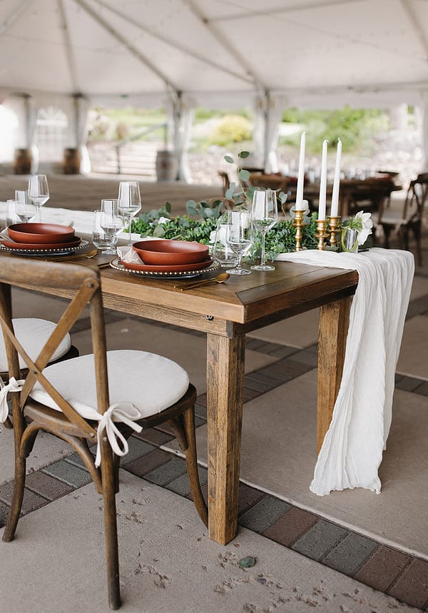 8' Vineyard Farm Table | Farm Tables | Event Rents