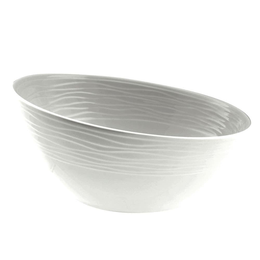 10" Oval Slant Bowl, White, 1.5 qt | Serving Pieces | Event Rents