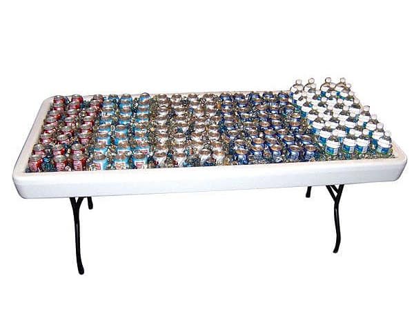 Fill-N-Chill Table - Black, White or Ivory Skirting | Tables | Event Rents